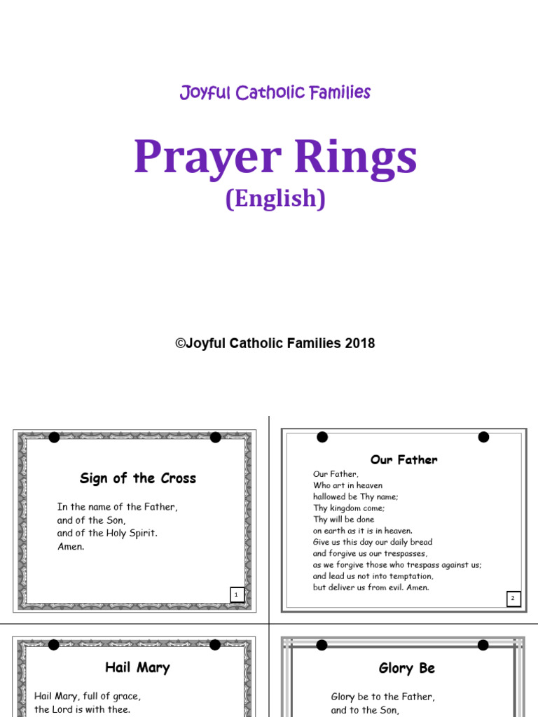 Prayers For Prayer Rings English Multiple Prayers Per Page 1 | PDF ...