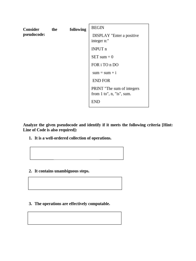 Assignment Pseudocode | PDF