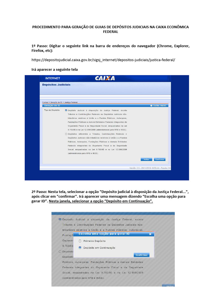 Procedimento para Geracao de Guias Da CEF | PDF