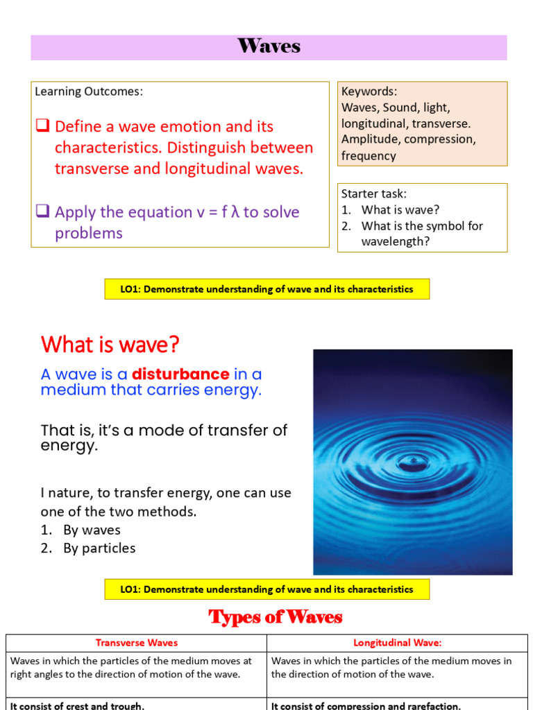 Understanding Waves: Types and Properties | PDF | Waves | Frequency