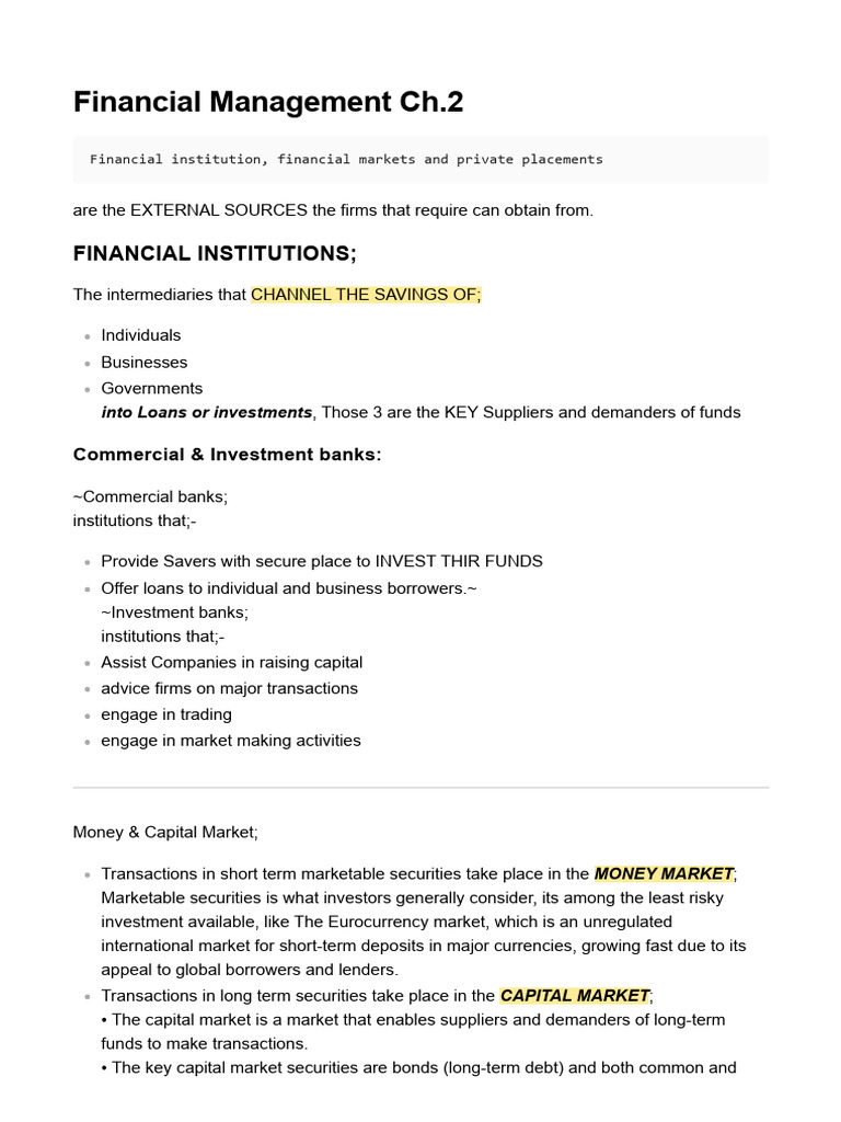 Financial Management Ch 2 Pdf