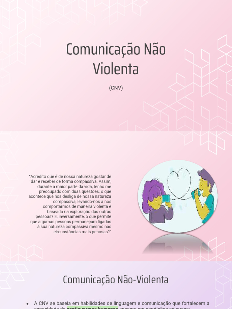 Comunicação Não-Violenta: Princípios e Práticas | PDF | Emoções ...