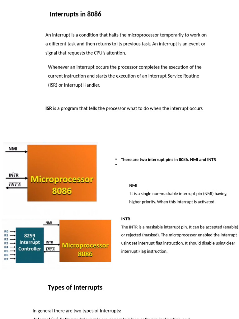 Understanding 8086 Interrupts and Controllers | PDF | Central ...