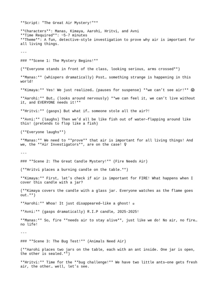 Importance of Air Script | PDF