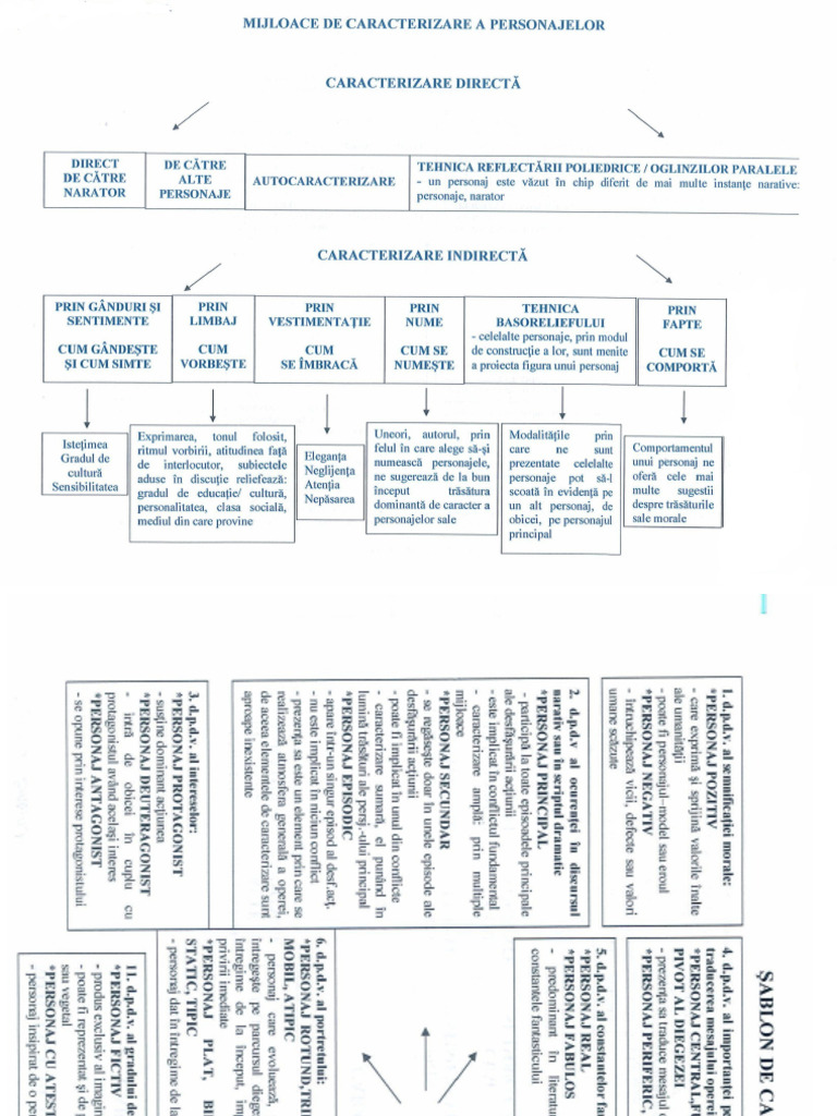 Mijloace de Caracterizare A Unui Personaj | PDF