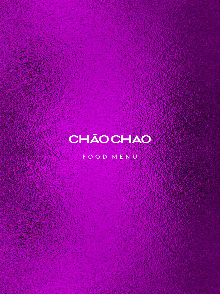 CHĀO CHÁO Food Menu 2025 | PDF