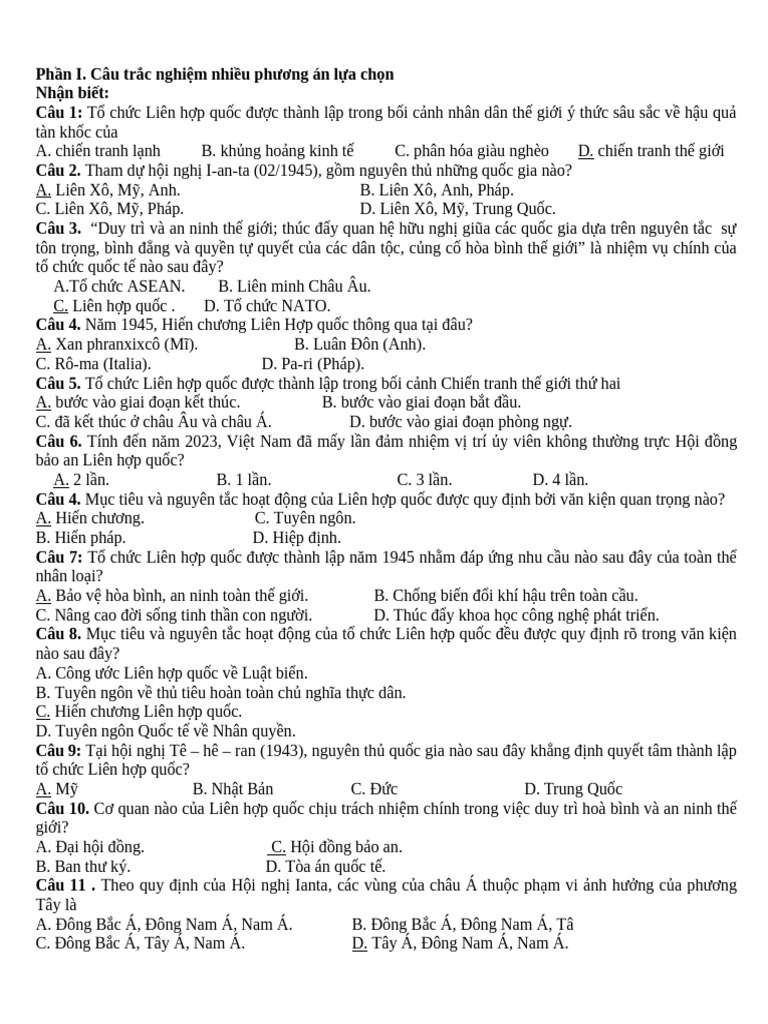 Ngan Hang de Su 12 Gki | PDF