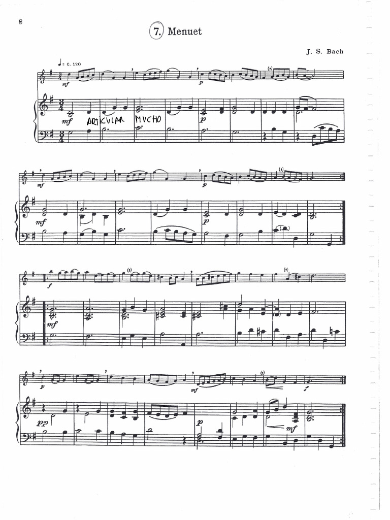 Bach Menuet | PDF