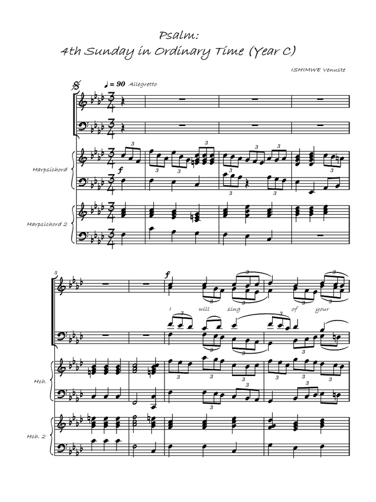 Psalm for 4th Sunday Year C | PDF | Old Testament Books | Hebrew Words ...
