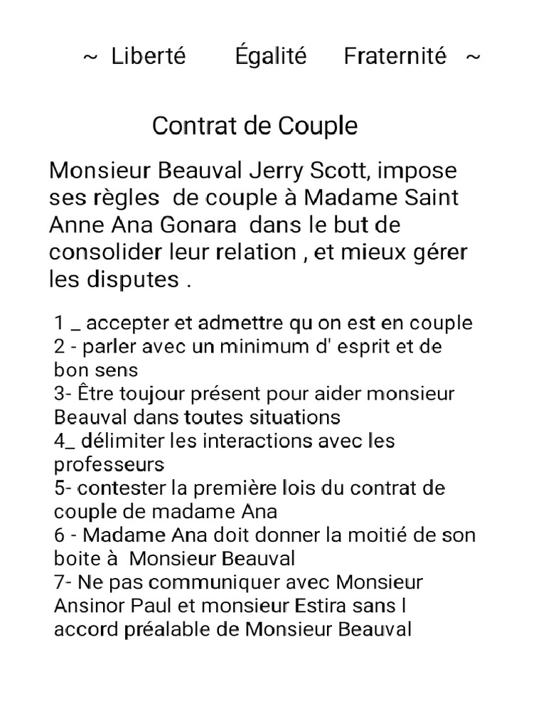 Contrat de Jerry | PDF