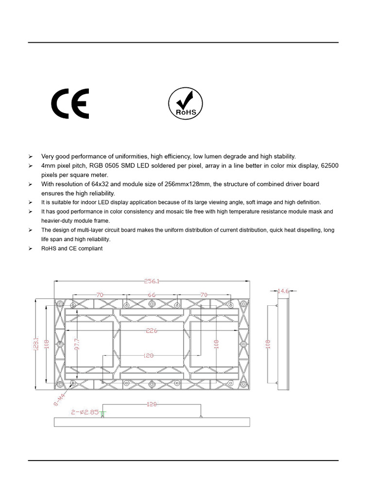 Datasheet - HK lml4p6432rgb-0505 8386689 | PDF | Light Emitting Diode ...