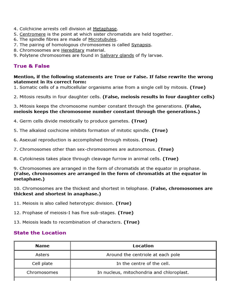 5 - 01. Cell Division | PDF | Mitosis | Meiosis