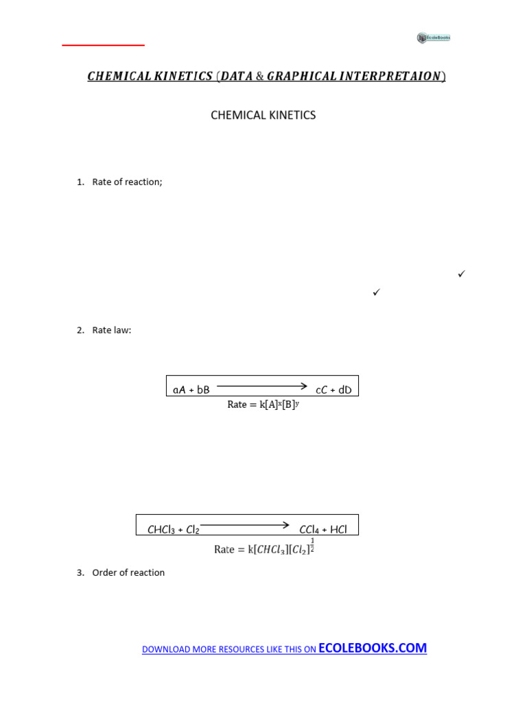 s.6 Chemical Kinetics Revision Past Papers | PDF | Reaction Rate ...