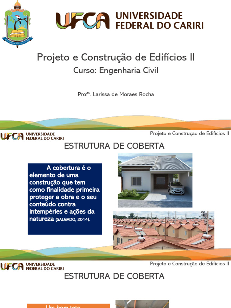 Aula 03 Parte 01 - Estrutura Da Coberta | PDF | Teto | Projeto arquitetônico