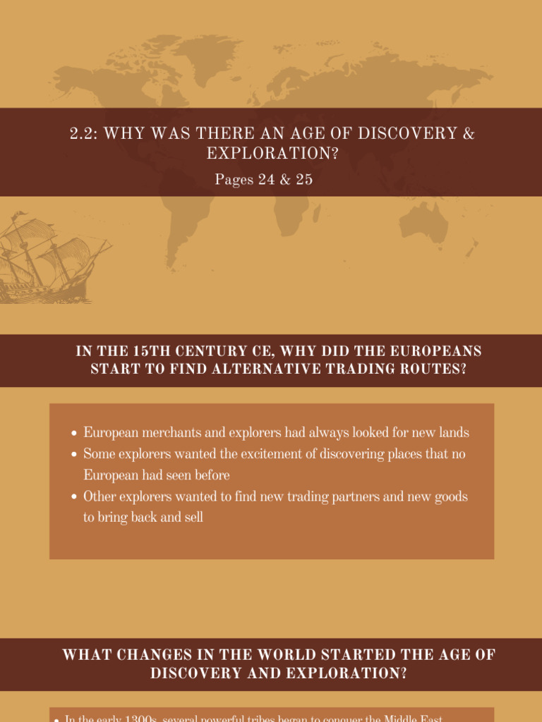 2.2 Why Was There An Age of Discovery and Exploration | PDF | Age Of ...