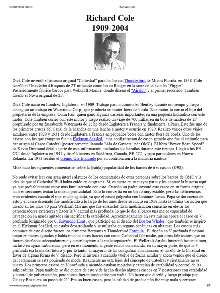 Richard Cole | PDF | Embarcación