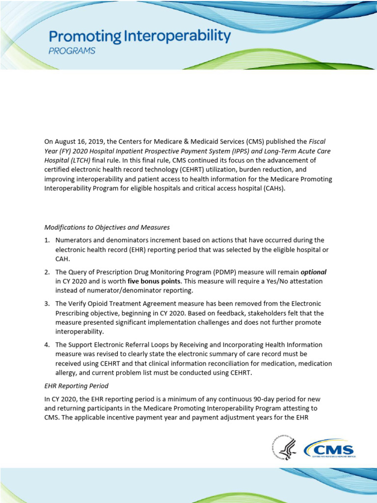 2020 PI Fact Sheet 2019 10 08 | PDF | Medicare (United States ...