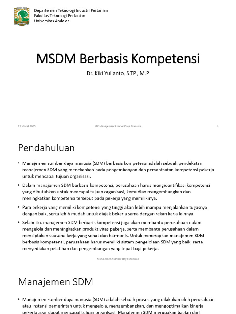 Materi 2 - MSDM | PDF