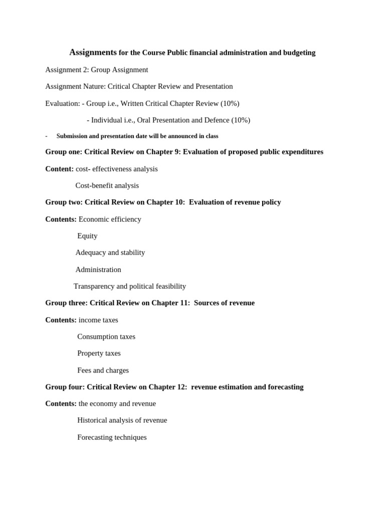 Budgeting Assignment | PDF