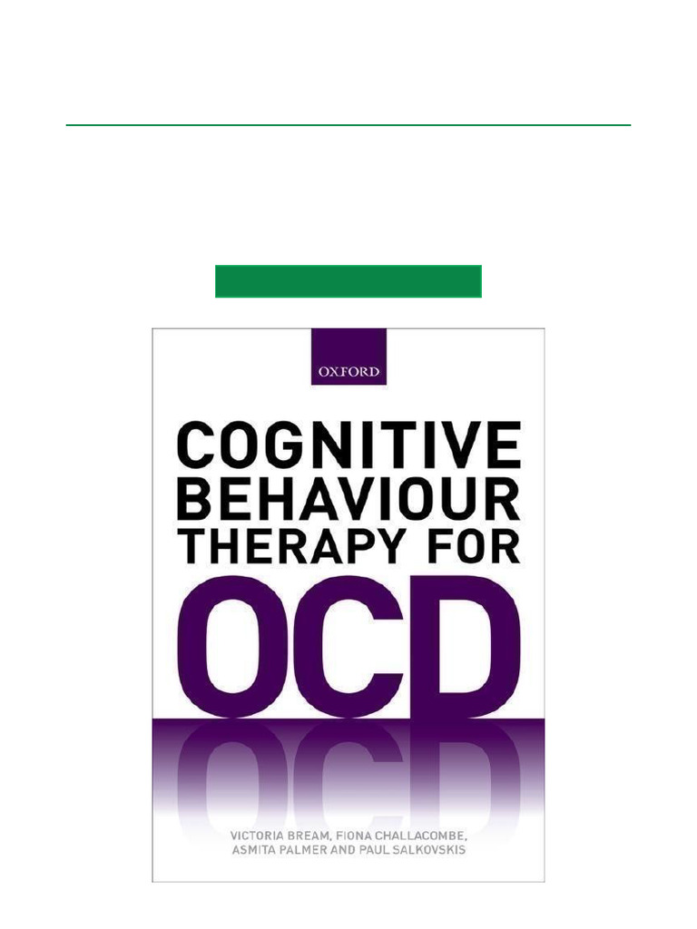 Cognitive Behaviour Therapy For Obsessive Compulsive Disorder - 1st ...