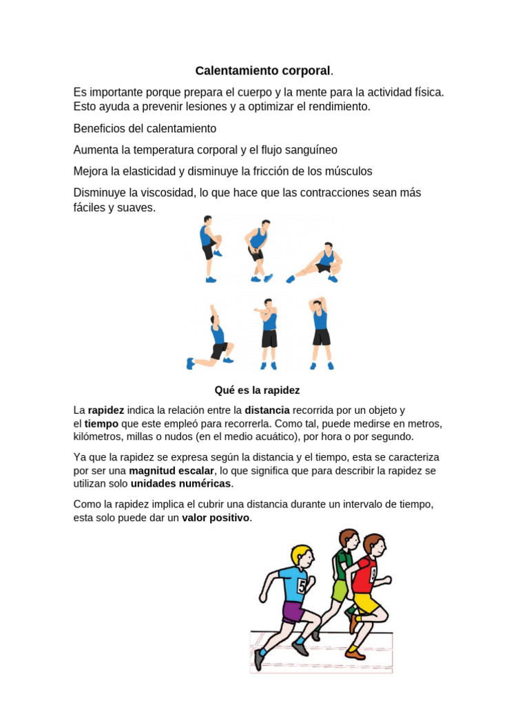 Calentamiento Corporal | PDF