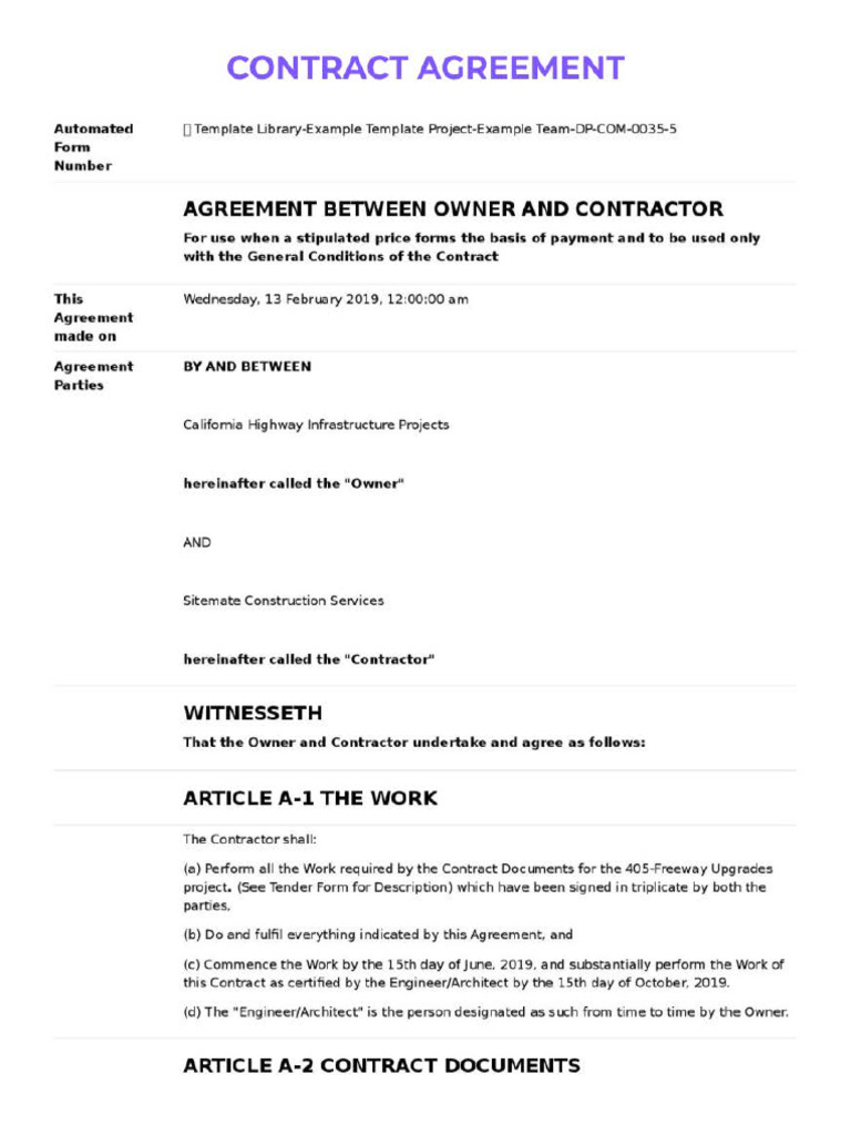 661c8ec8c3a82b8be85dbecc - Contract Agreement | PDF