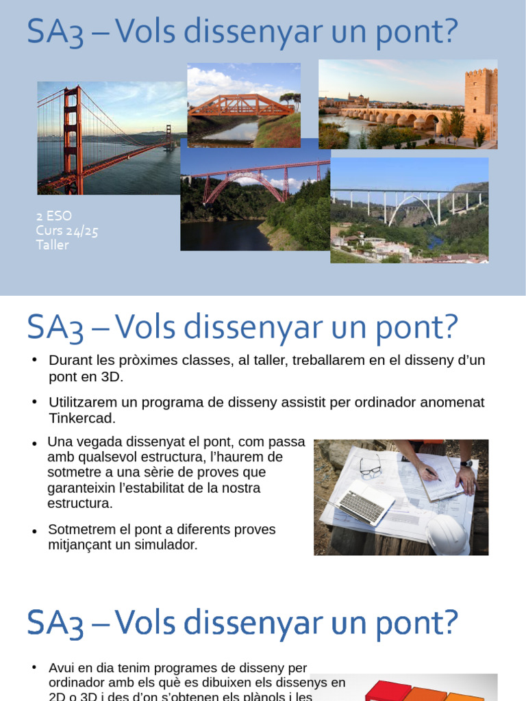 SA3 - Dissenyem Un Pont (Taller) | PDF