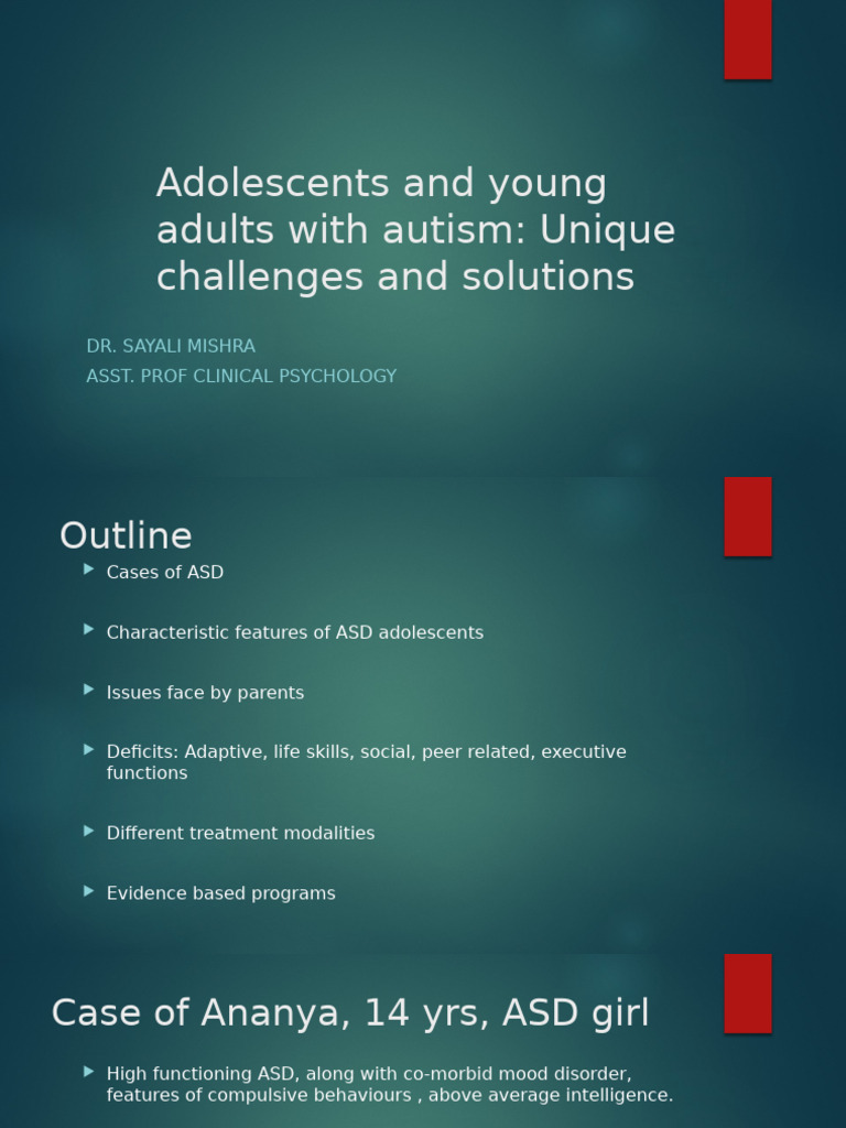 Autism Challenges in Adolescents | PDF | Autism | Adolescence