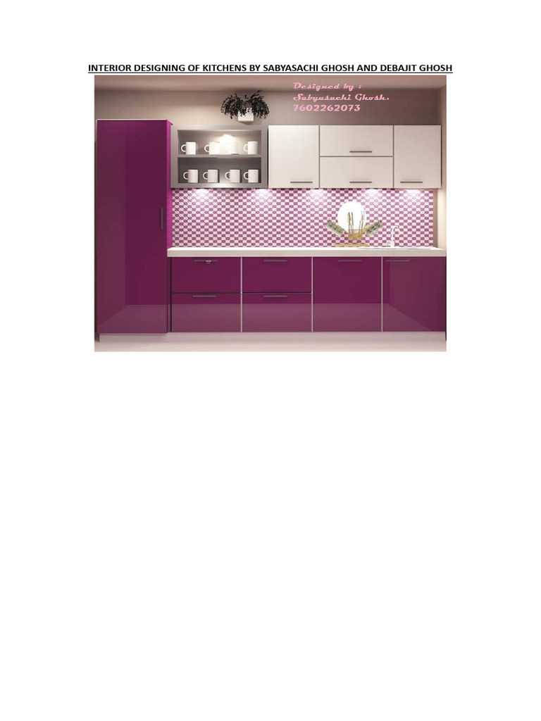Interior Designing of Kitchens by Sabyasachi Ghosh and Debajit Ghosh | PDF