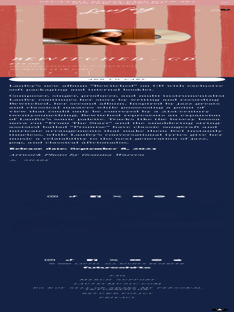 Bewitched - CD Laufey CD - Laufey Merch | PDF