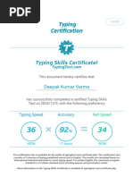 5 Minute Typing Test | PDF