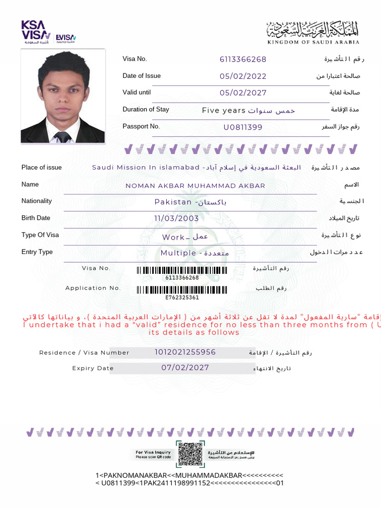Saudi Arabia Work Visa Details | PDF | Human Migration | Government And ...