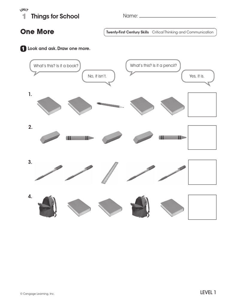 Look Ame l1 Worksheet 1.1 | PDF