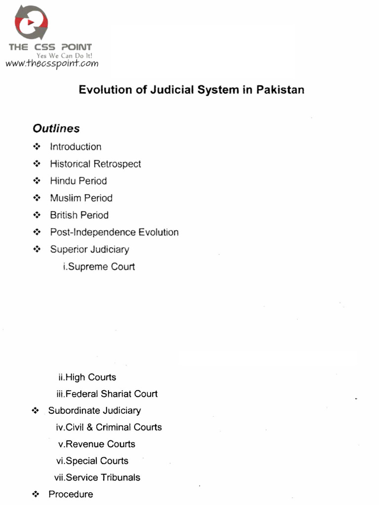 Evolution of Pakistan's Judicial System | PDF | Supreme Courts ...
