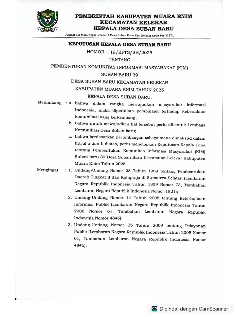 KIM Suban Baru | PDF