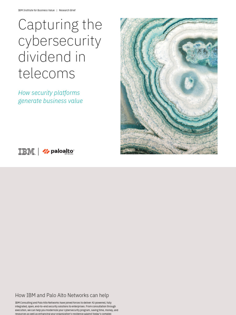 Capturing The Cybersecurity Dividend in Telecoms Report | PDF | Computer Security | Security