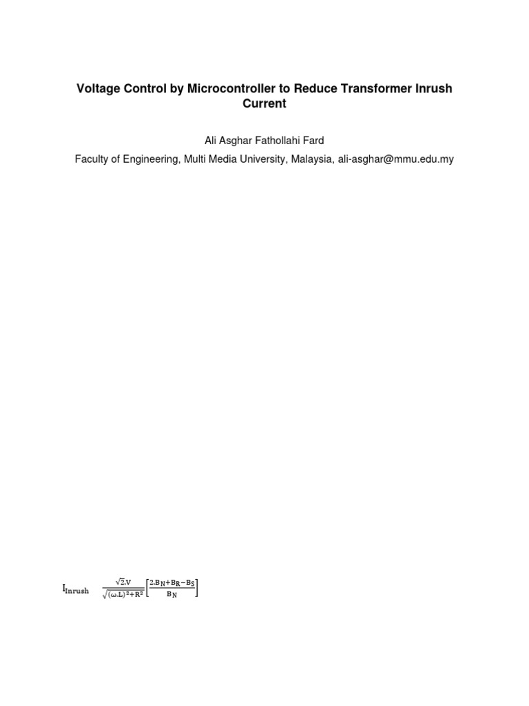 Voltage Control by Microcontroller To Re | PDF | Transformer | Electricity