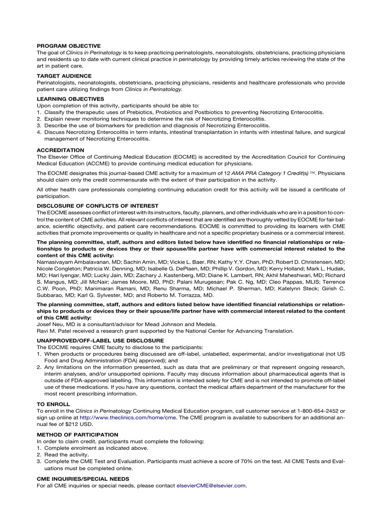 CME Accreditation Page and Author Disclosure - CLP | PDF | Medical ...