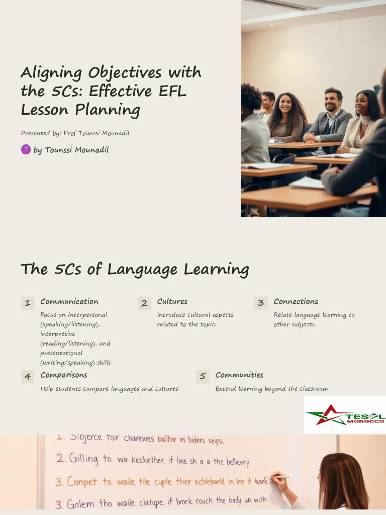 Aligning Objectives With the 5Cs Effective EFL Lesson Planning | PDF ...