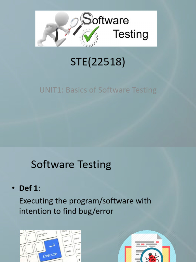 Ste (22518) Unit1 | PDF | Software Testing | Software Engineering