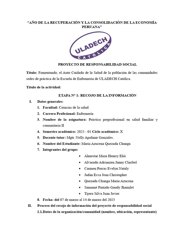 Responsabilidad Social | PDF | Agricultura | Enfermería