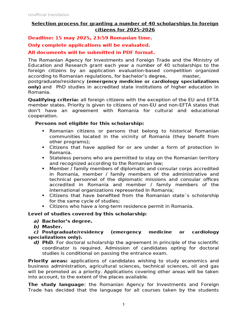 Short English Presentation Regarding The Selection Process For Granting ...