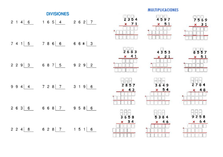 Multiplicación y División | PDF