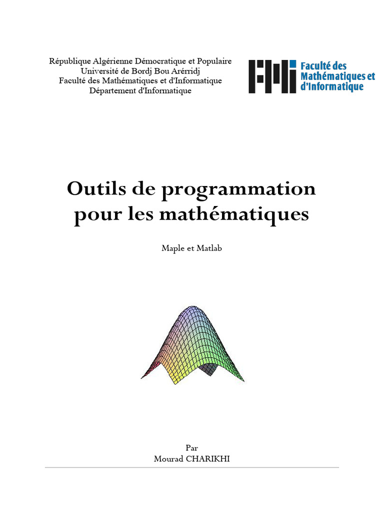 Outils de programmation mathématique | PDF | Structure de contrôle ...
