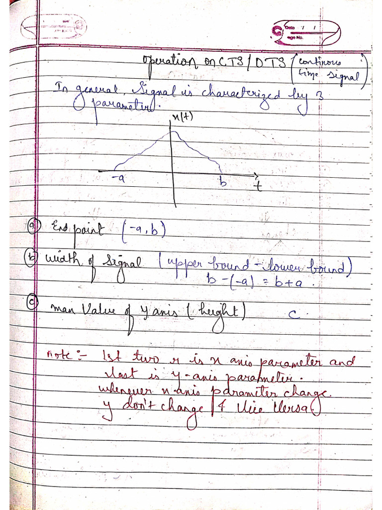 Signal and system Notes | PDF