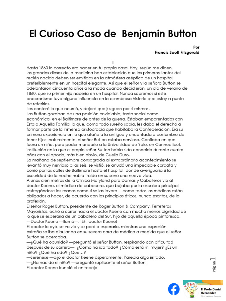 El Curioso Caso de Benjamin Button | PDF