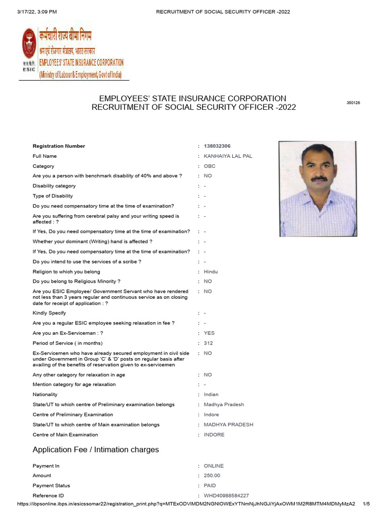 RECRUITMENT OF SOCIAL SECURITY OFFICER -2022 | PDF
