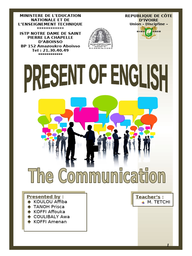 EXPOSE ANGLAIS Communication 1 (Chapelle) | PDF | Communication ...