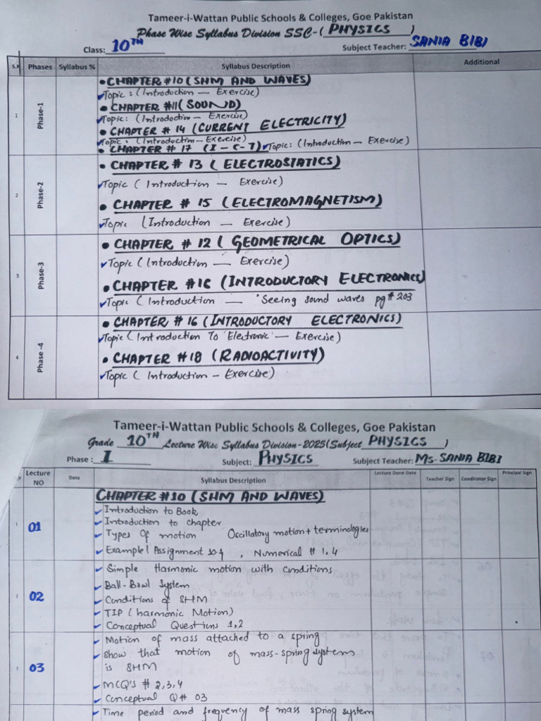 Grade 10th Physics Phase 1 | PDF