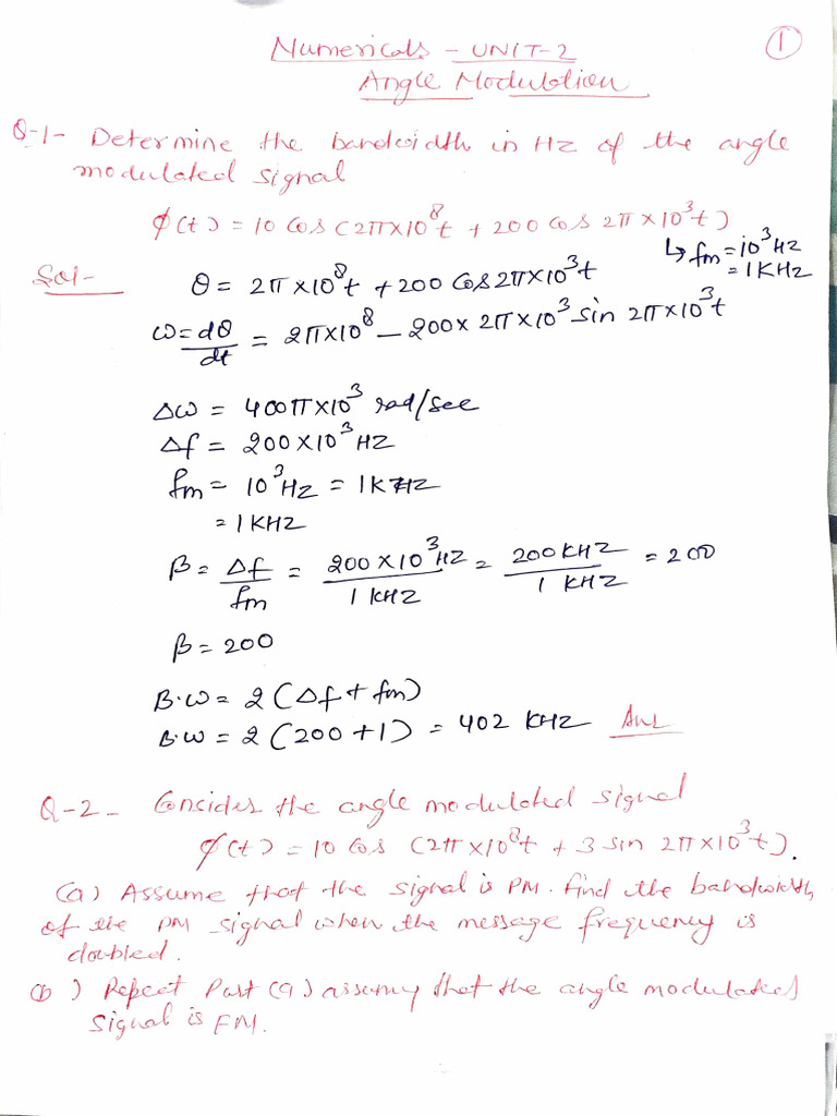 UNIT-2 Numerical Sheet 2 | PDF